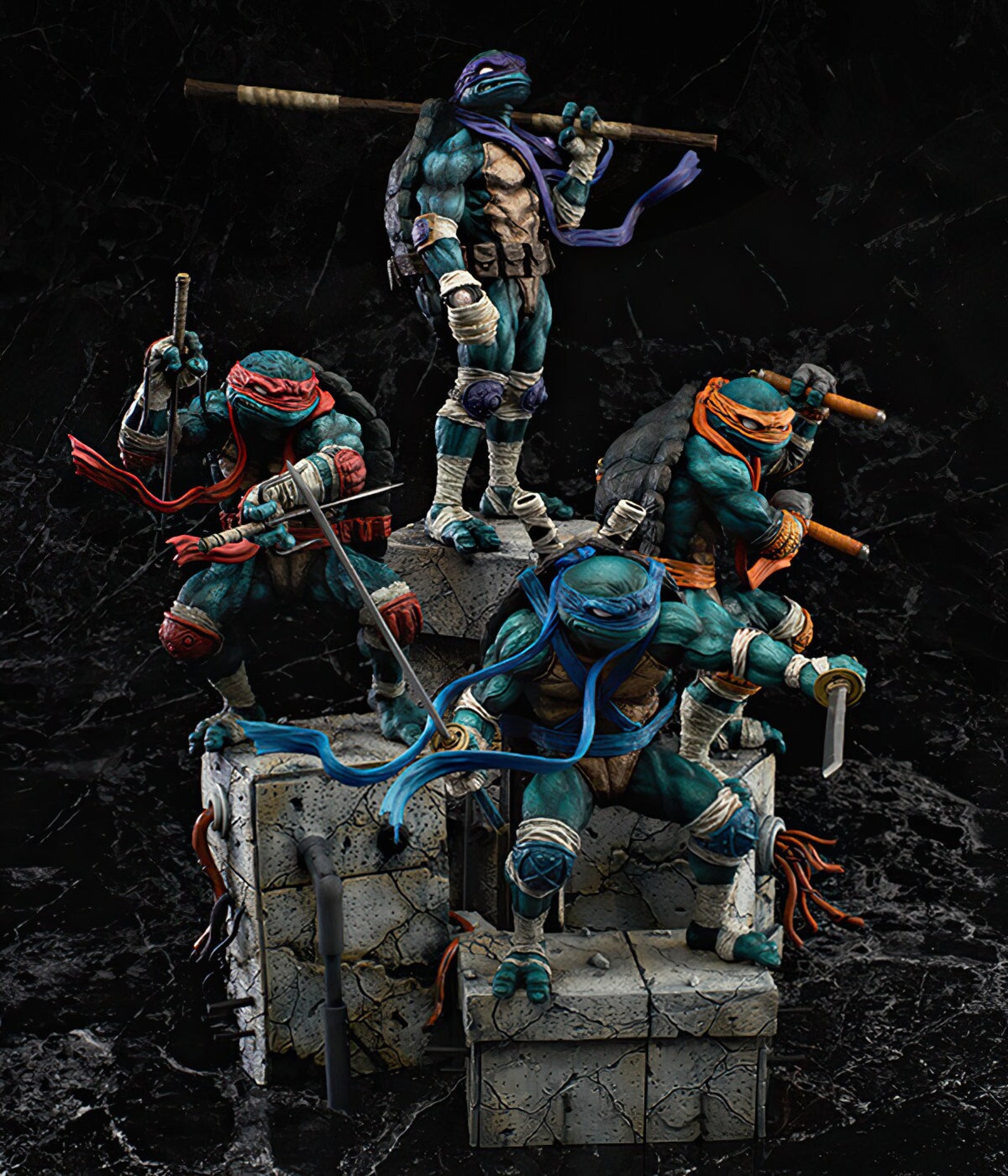 TMNT Diorama 3D Printable Teenage Mutant Ninja Turtles | Download STL ...