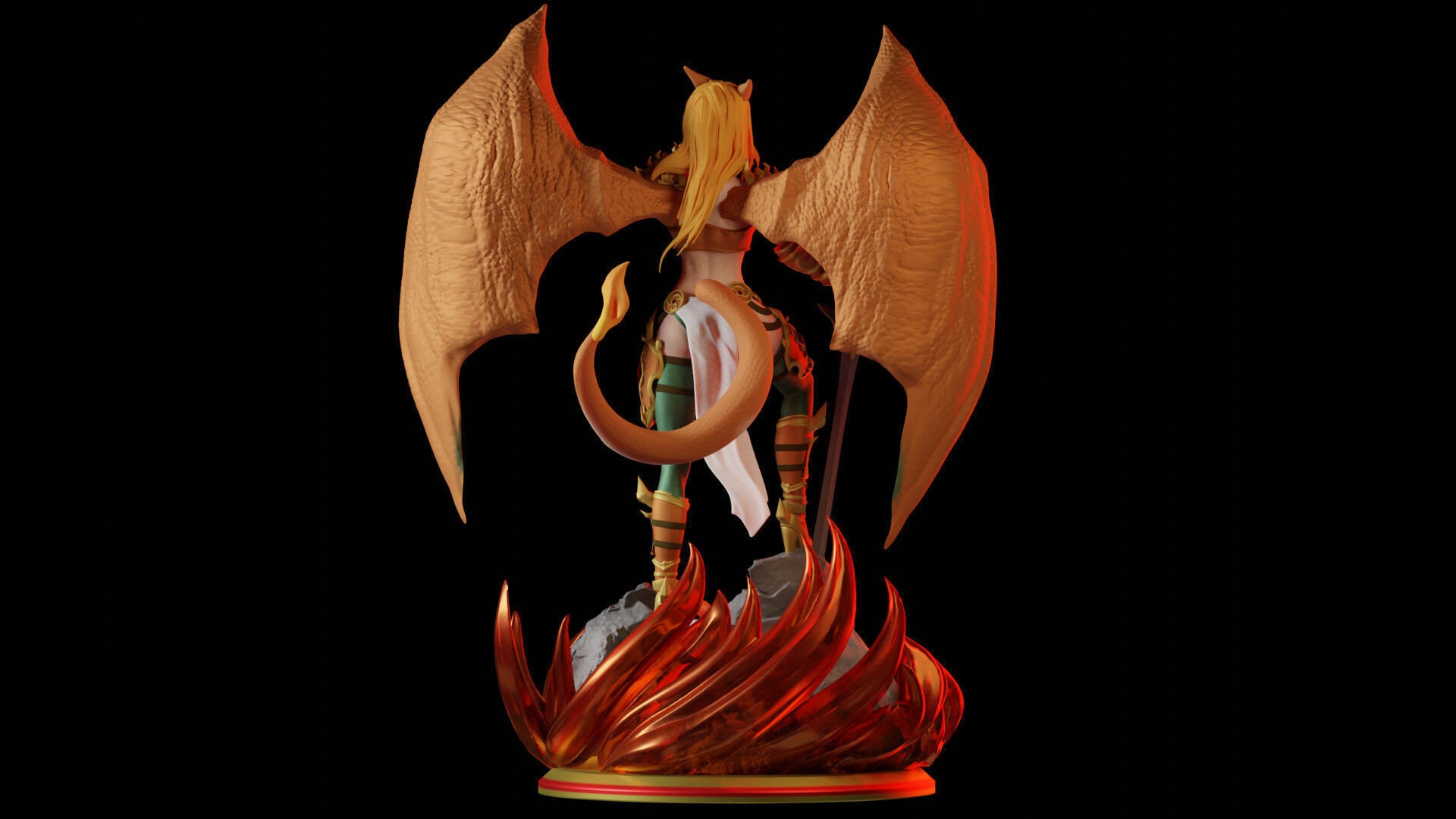 Charizard Girl STL Figurine STL 3D Print Files for Download and 3D ...