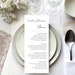 Personalised Guest Menu in Minimalist Design BT107 Menu Place Card - Etsy