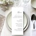 Personalised Guest Menu in Minimalist Design BT107 Menu Place Card - Etsy