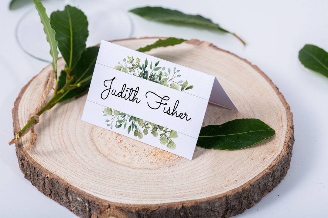 Personalised Table Place Name Tent Cards for Wedding, Conference ...