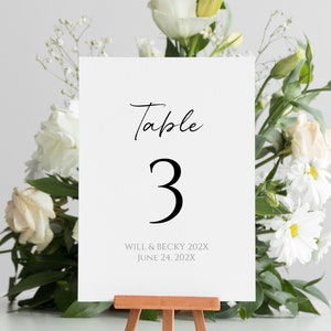 Table Numbers Minimalist Design - BT107 - Etsy UK