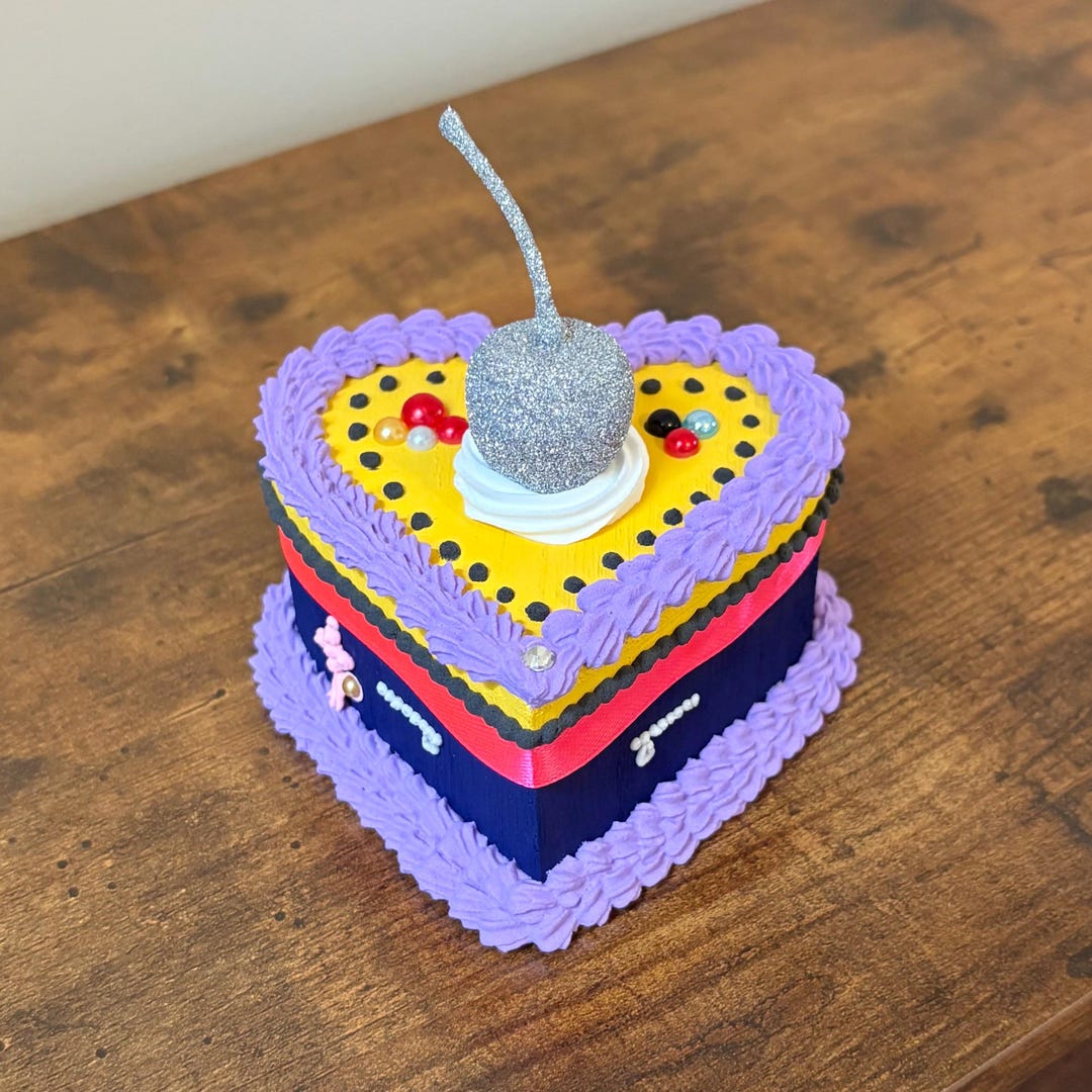Small 4 Inch Rumi (kpop Demon Hunters) Inspired Wooden Cake Jewelry Box ...
