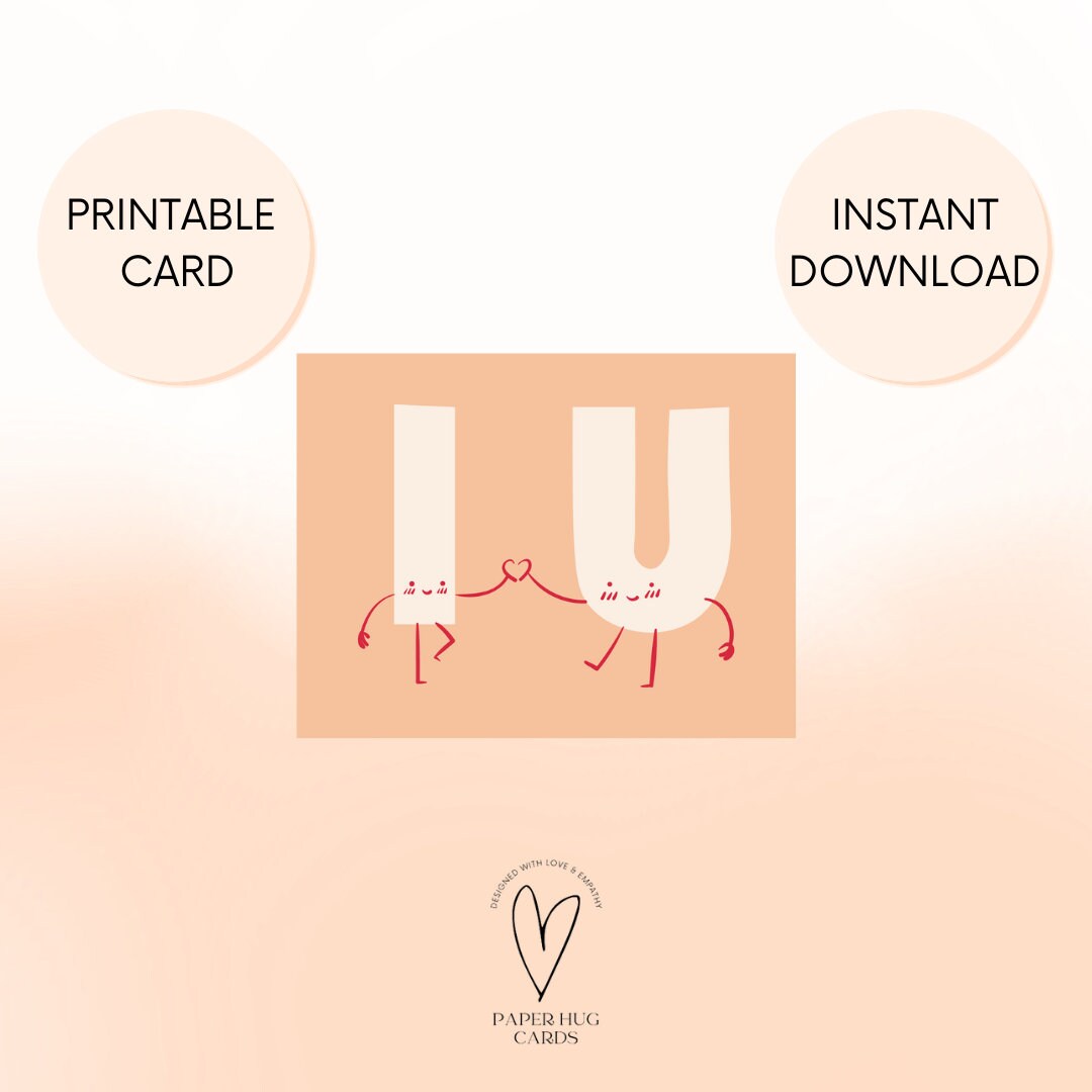 Buy Printable Card, Printable Love Card, Thinking of You Card, I Love ...