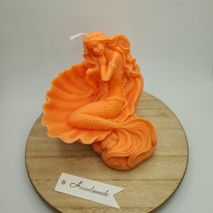 Mermaid in Shell Candle - Etsy