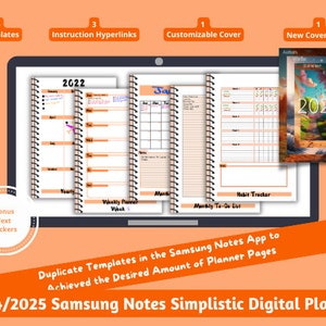 2024-2025 Samsung Notes Undated Digital Planner | Simplicity Planner ...