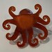 Octopus Sculpture Unique Red & Black Color Blend One-of-a-kind Handmade ...