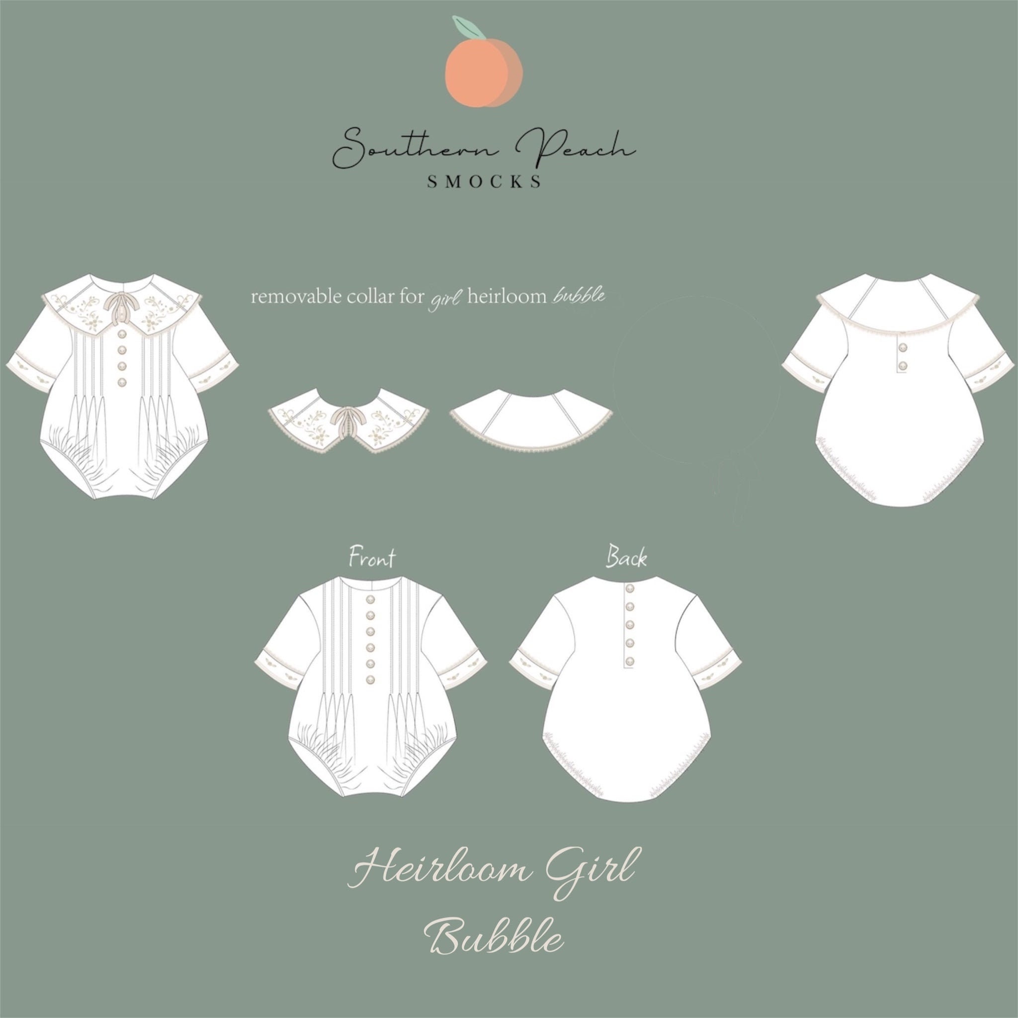 Dianne Heirloom Girl Bubble, Heirloom Bubble Outfit for Infant and ...