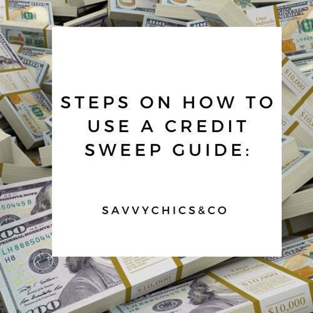 Steps on How to Use a Credit Sweep Guide - Etsy
