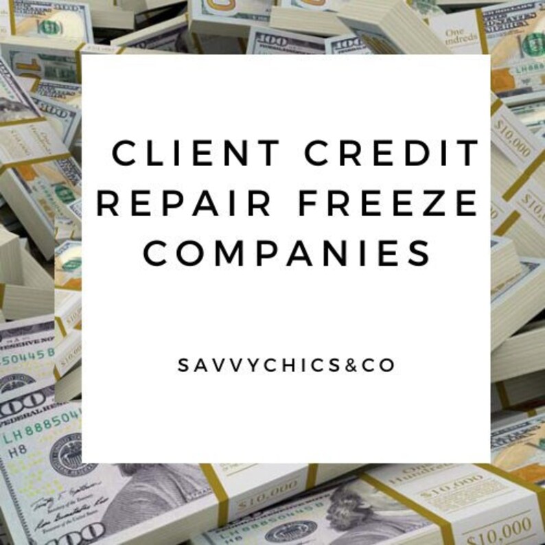 Client Credit Repair Freeze Companies - Etsy