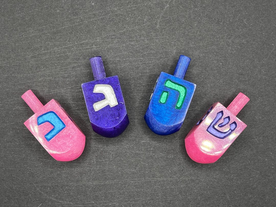 Handmade Custom Dreidel, Large Hebrew Letters - Etsy