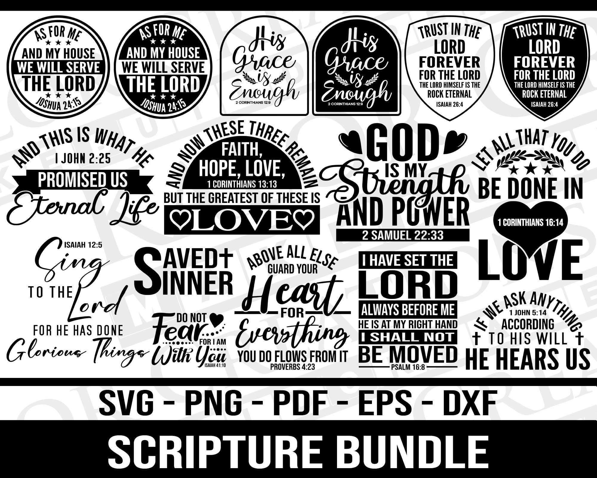 Bible Quote SVG Bundle | Bible Verse | Scripture SVG | Christian SVG ...