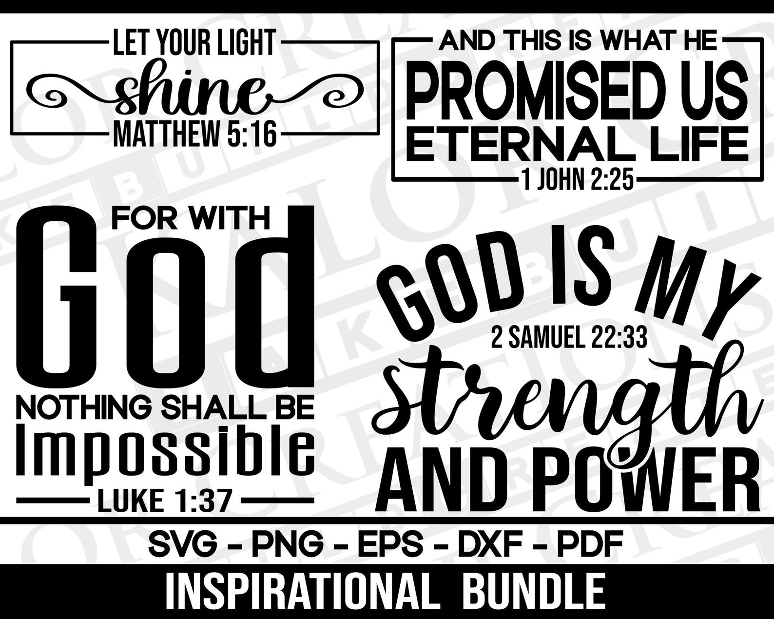 Bible Quote SVG Bundle | Bible Verse | Faith SVG | Christian SVG ...