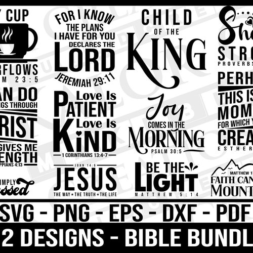 Christian SVG Scripture Svg Bundle Bible Verse Bundle - Etsy