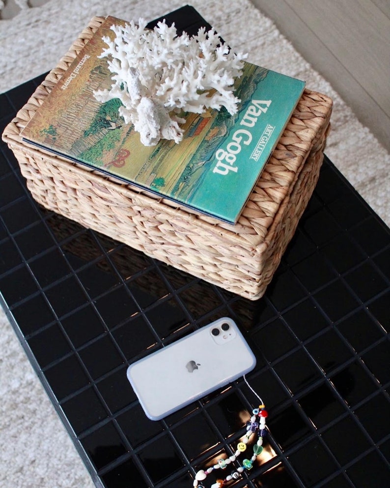 Black Tile Coffee Table - Etsy