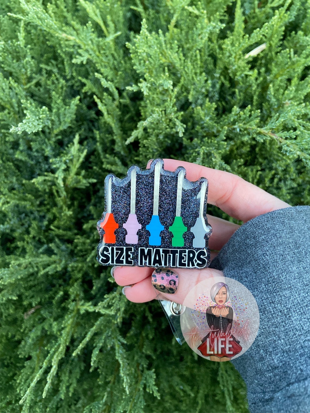 Size Matters Badge Reel, Phlebotomist Badge Reel, Medical Phlebotomy ...