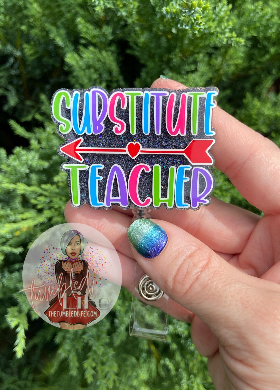 Substitute Teacher Badge Reel, School Staff Keycard, School Sub Badge ...