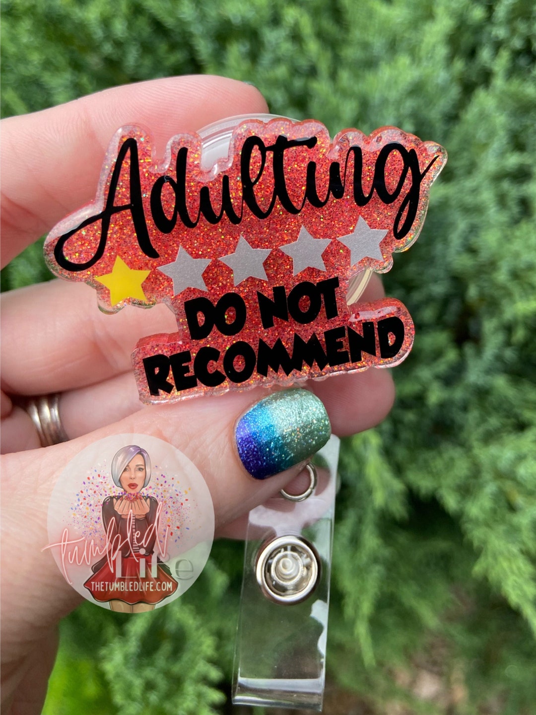 Adulting One Star Humor Badge Reel Funny Adult Humor ID - Etsy