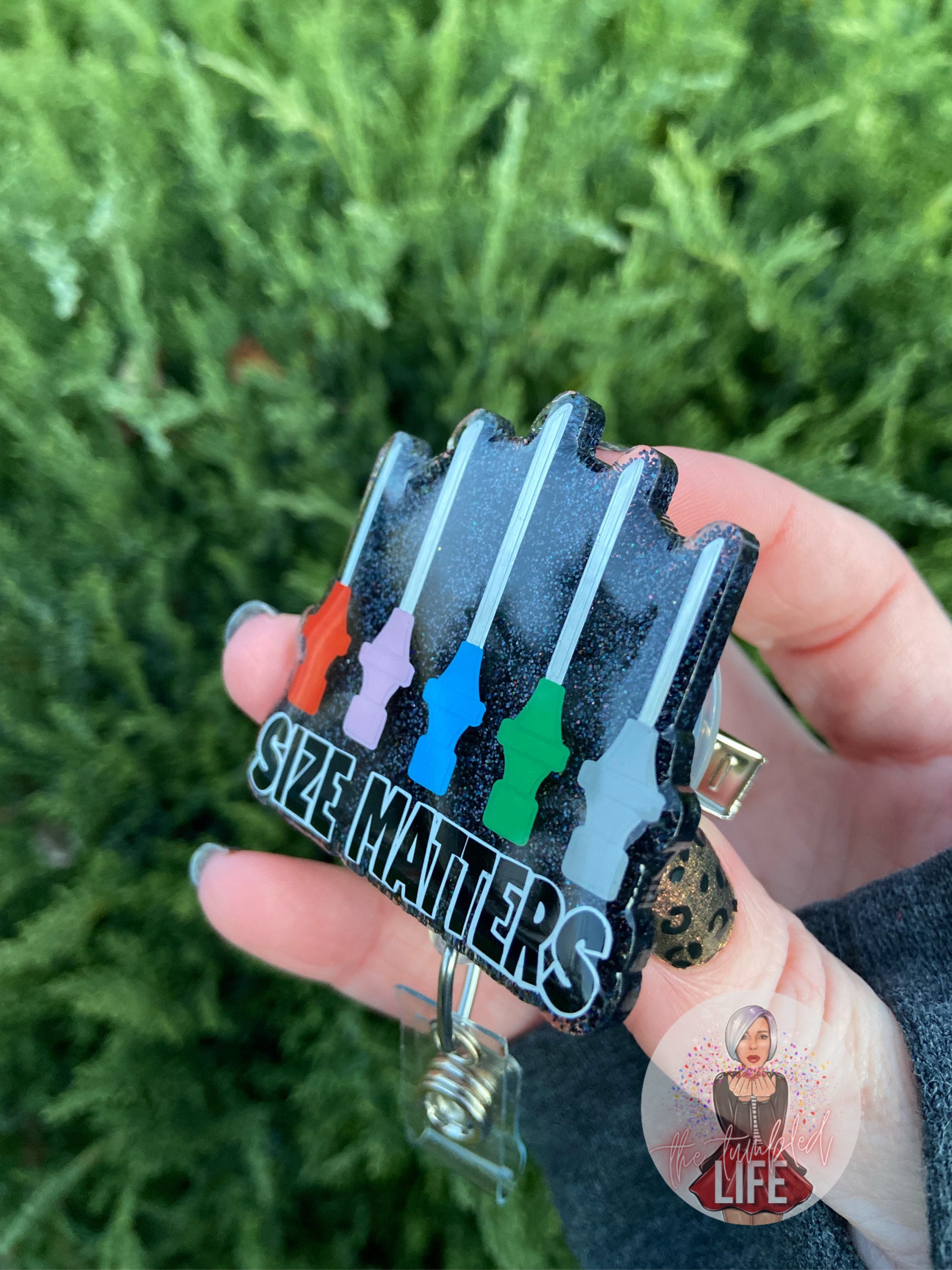Size Matters Badge Reel Phlebotomist Badge Reel Medical - Etsy