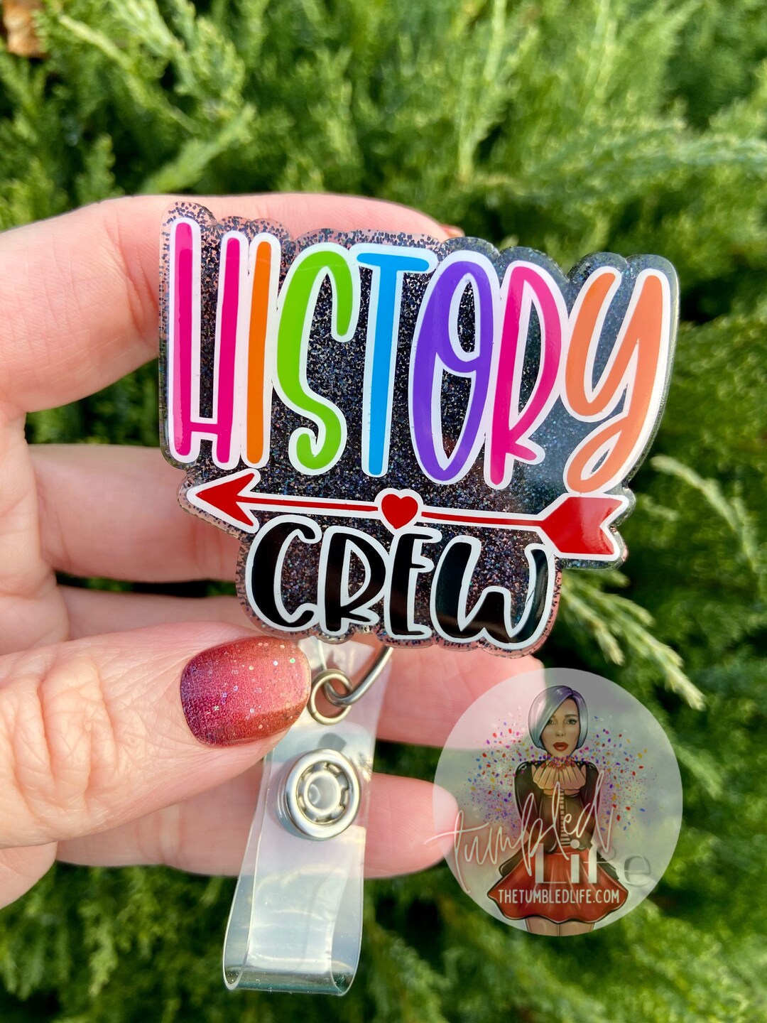 History Crew Badge Reel, School Staff Keycard, History Professor ID Tag ...