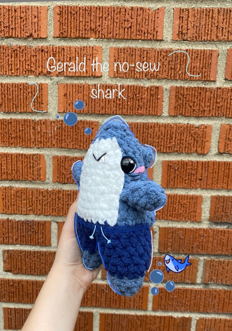 Gerald the No Sew Shark - Etsy