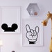 Mickey Mouse Set of 2 Poster, Mickey Mouse Print, Kids Room Wall Art ...