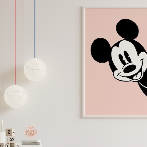Mickey Mouse Poster Mickey Mouse Print Kids Room Wall Art - Etsy