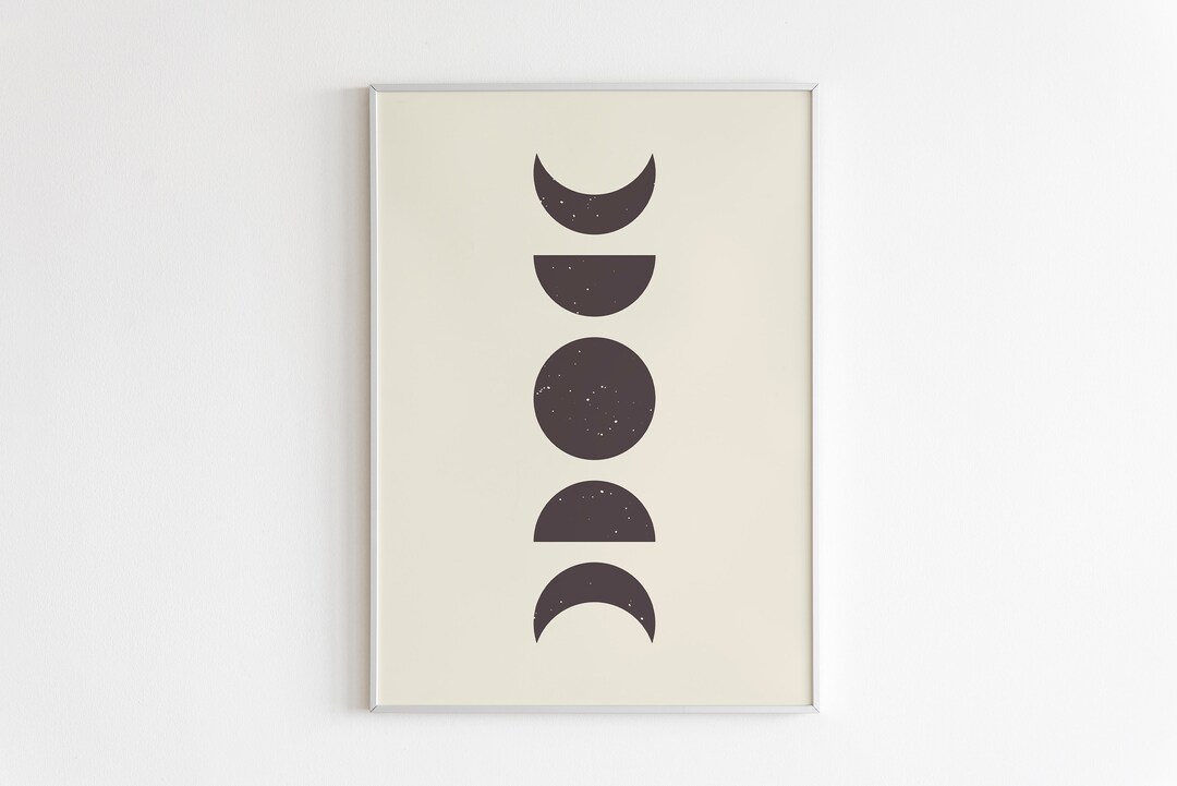 Boho Moon Print, Phases of the Moon, Moon Wall Art, Moon Phases Poster ...