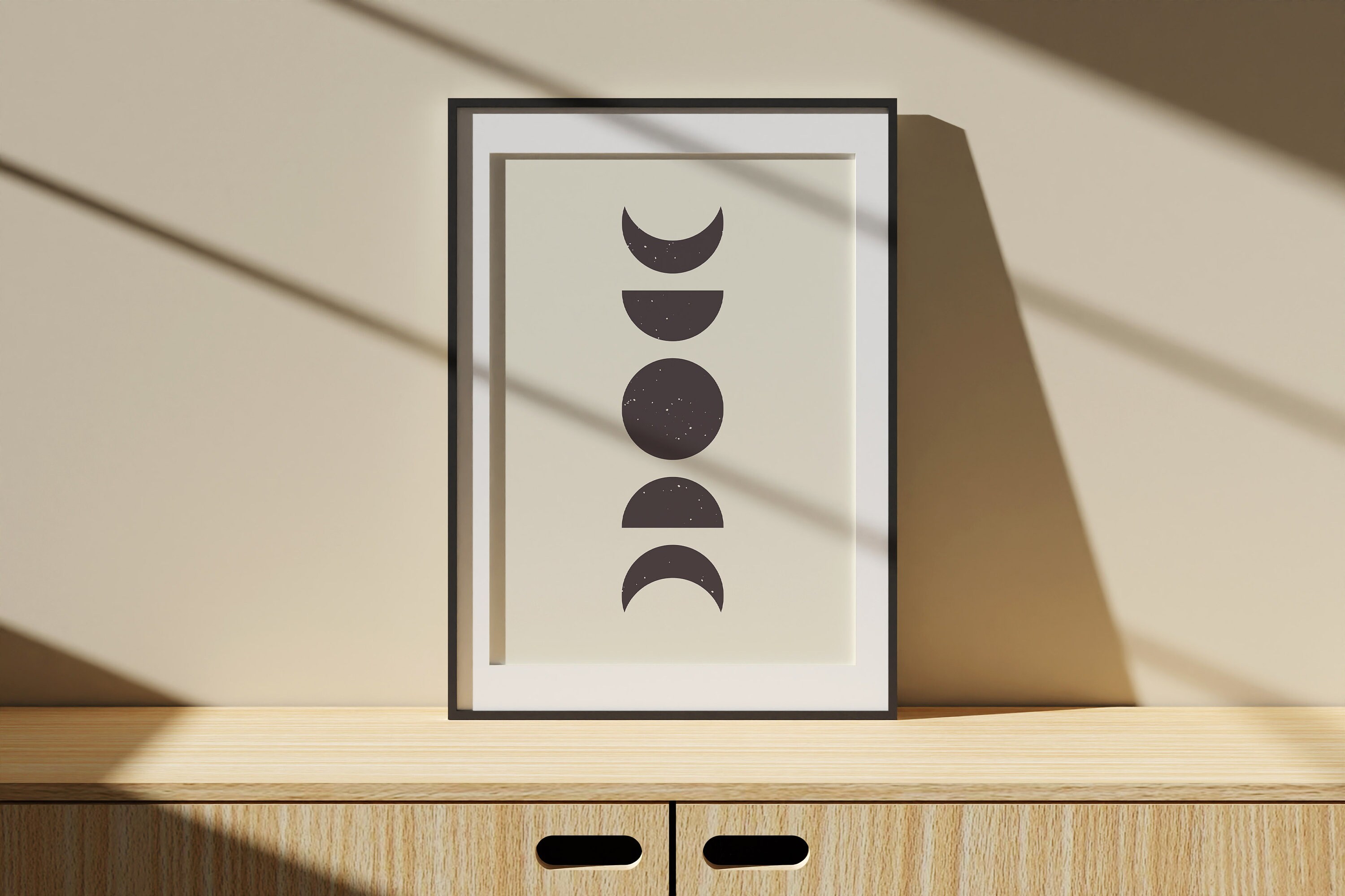 Boho Moon Print, Phases of the Moon, Moon Wall Art, Moon Phases Poster ...