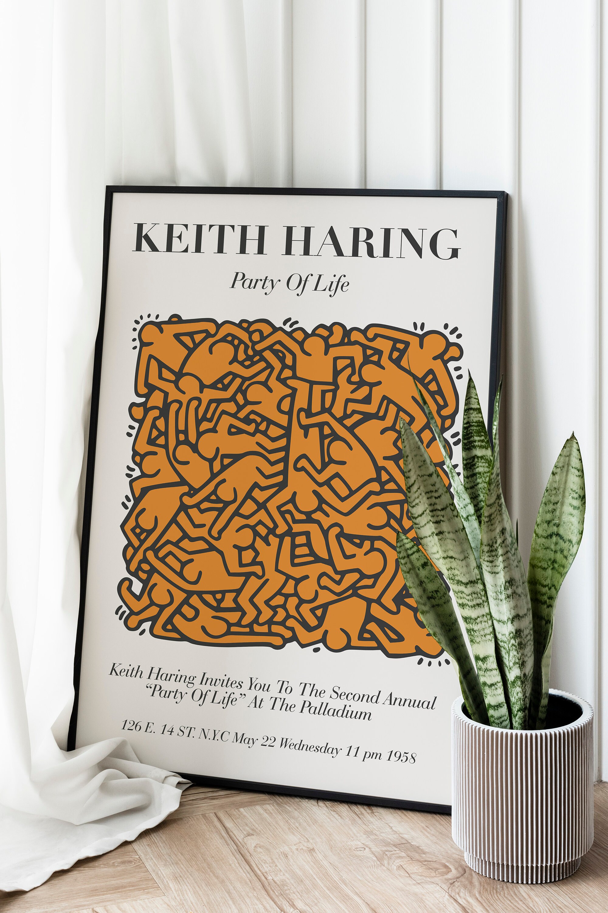 Keith Haring Party of Life Poster, Keith Haring Art Exhibition Poster ...