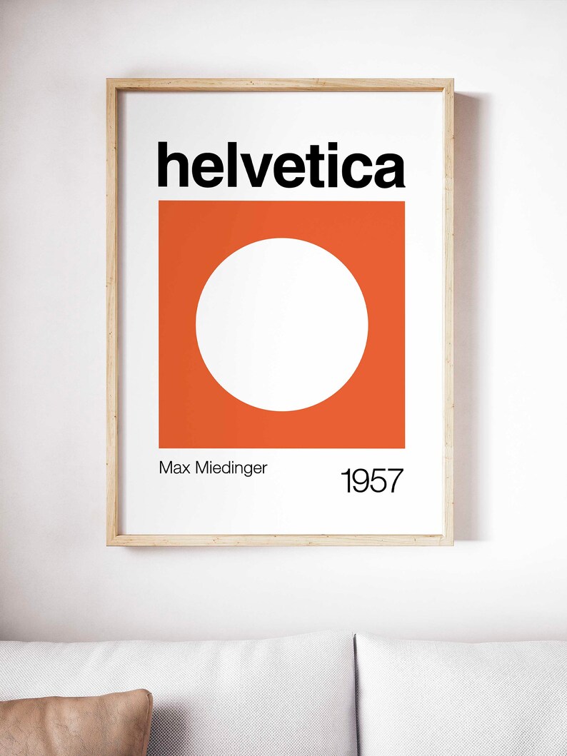 Helvetica Font Poster, Helvetica Typography Poster, Digital Download ...
