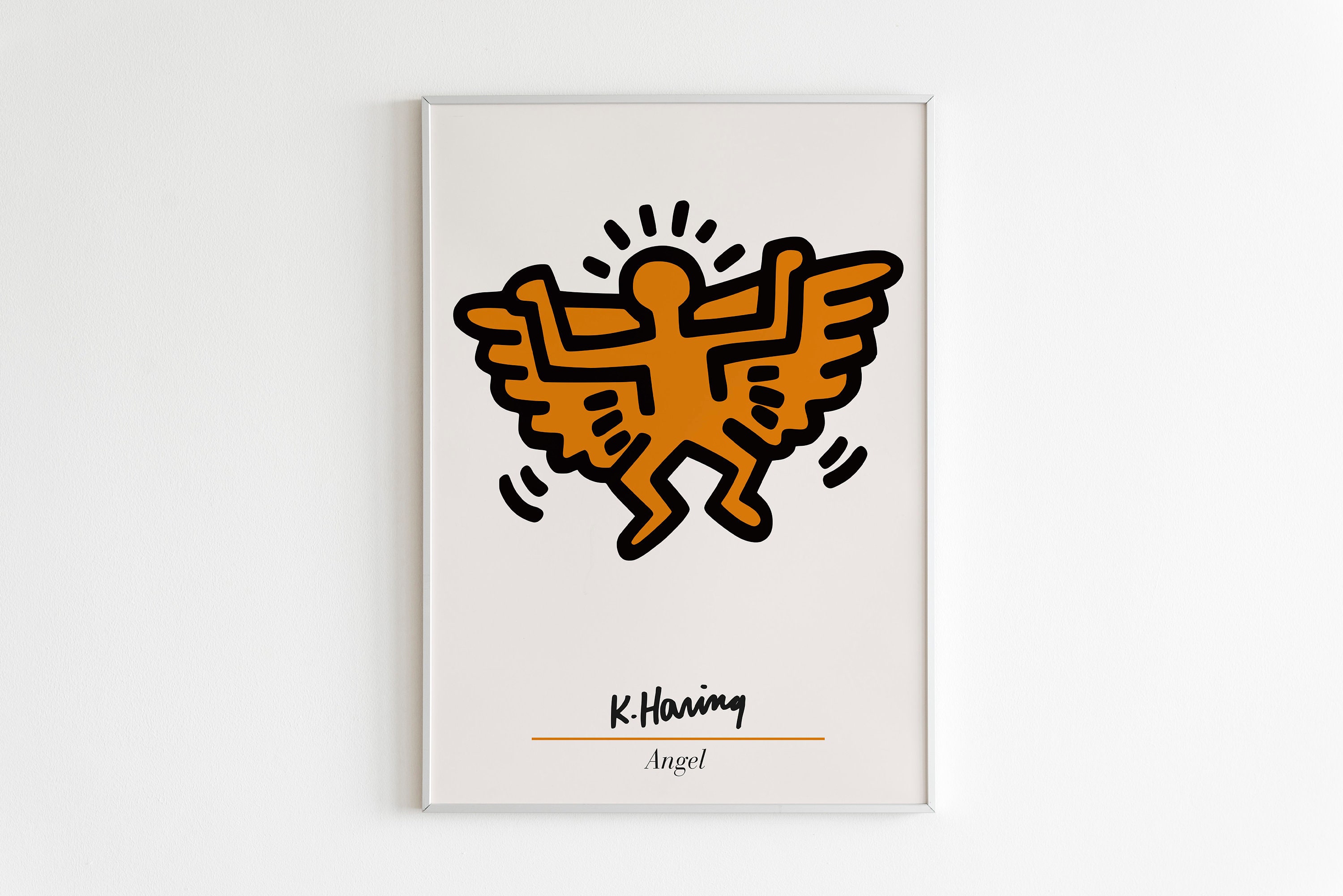 Keith Haring Angel Wings Poster Keith Haring American Urban - Etsy México