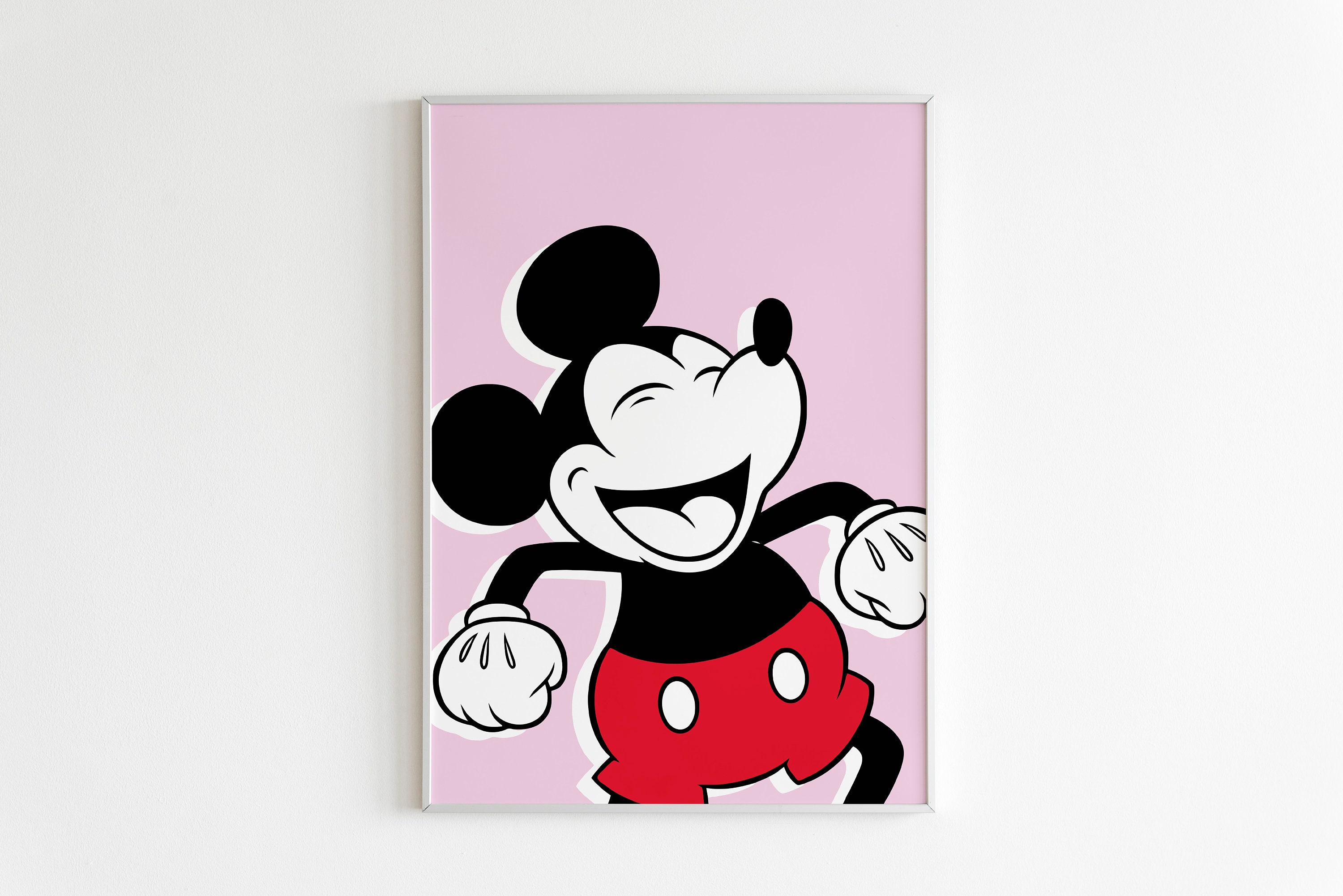 Mickey Mouse Poster, Birthday Gift, Mickey Mouse Print, Kids Room Wall ...