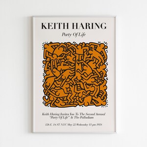 Keith Haring Party of Life Poster, Keith Haring Art Exhibition Poster ...
