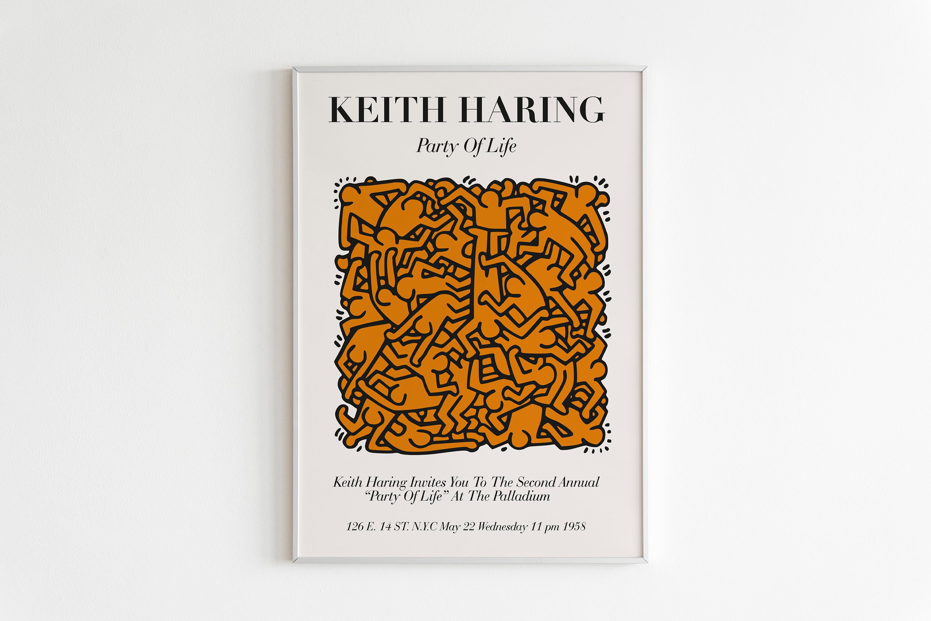 Keith Haring Party of Life Poster, Keith Haring Art Exhibition Poster ...