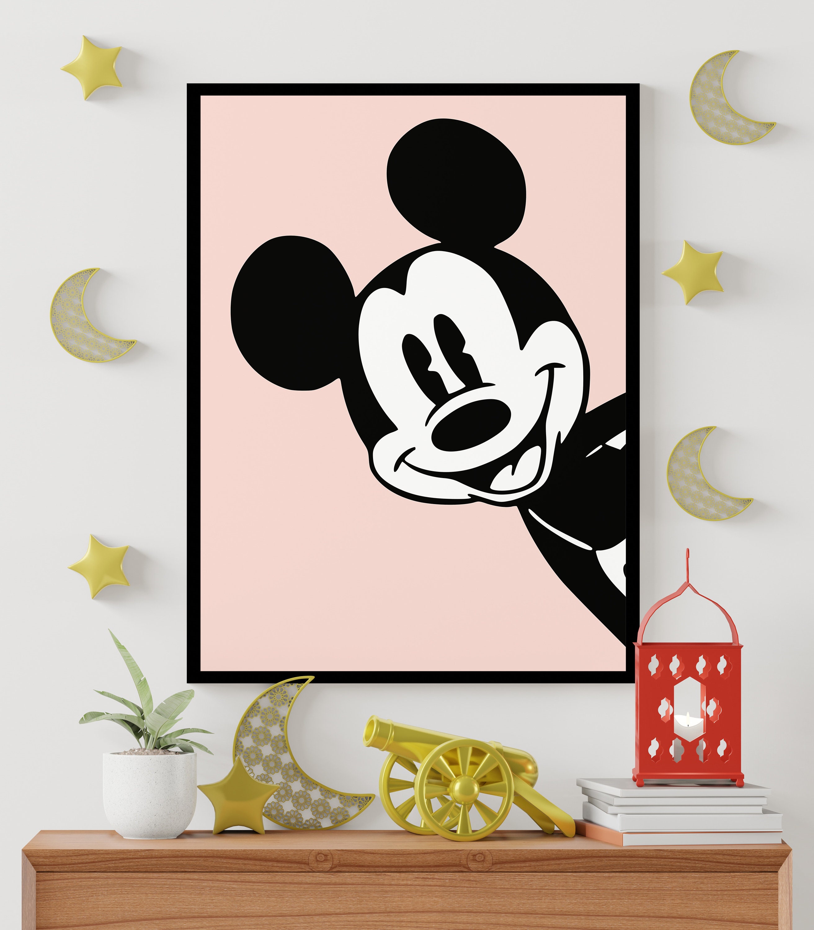 Mickey Mouse Poster Mickey Mouse Print Kids Room Wall Art - Etsy