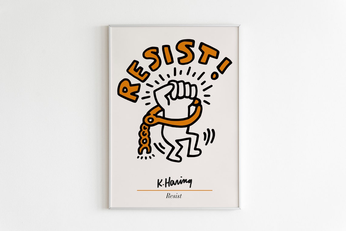 Keith Haring Resist Exhibition Poster Museum Poster Print | Etsy