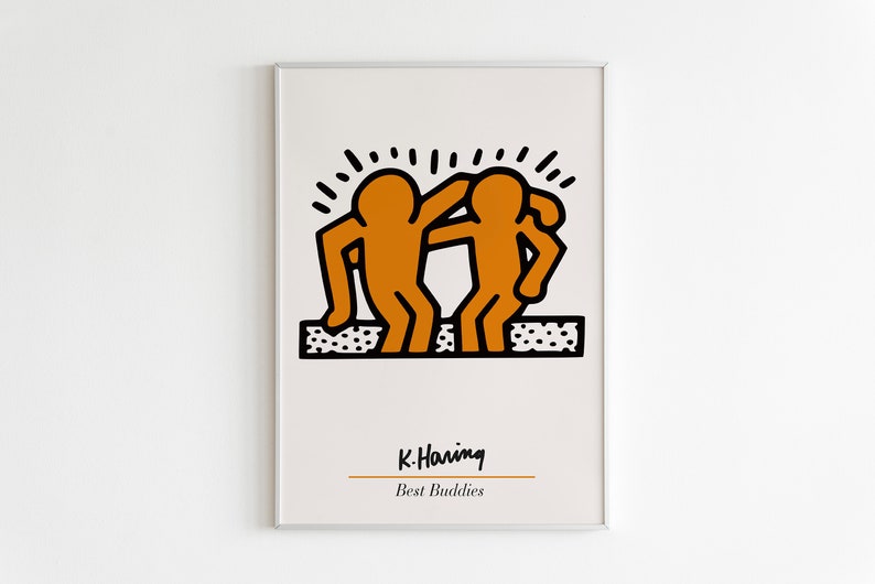 Keith Haring Best Buddies Poster Print, Friendship Poster, Best Friends ...