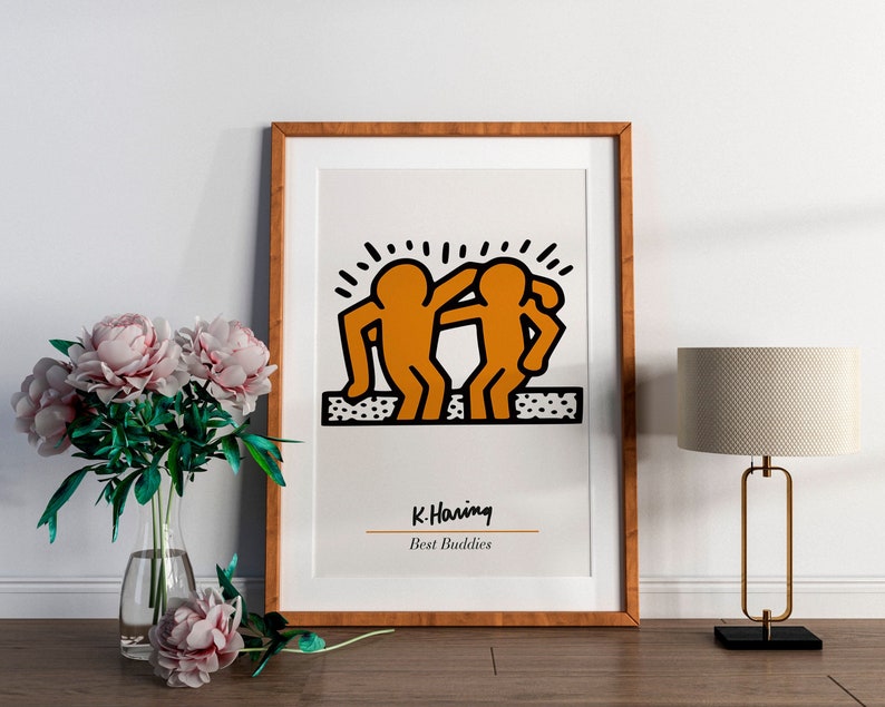 Keith Haring Best Buddies Poster Print, Friendship Poster, Best Friends ...