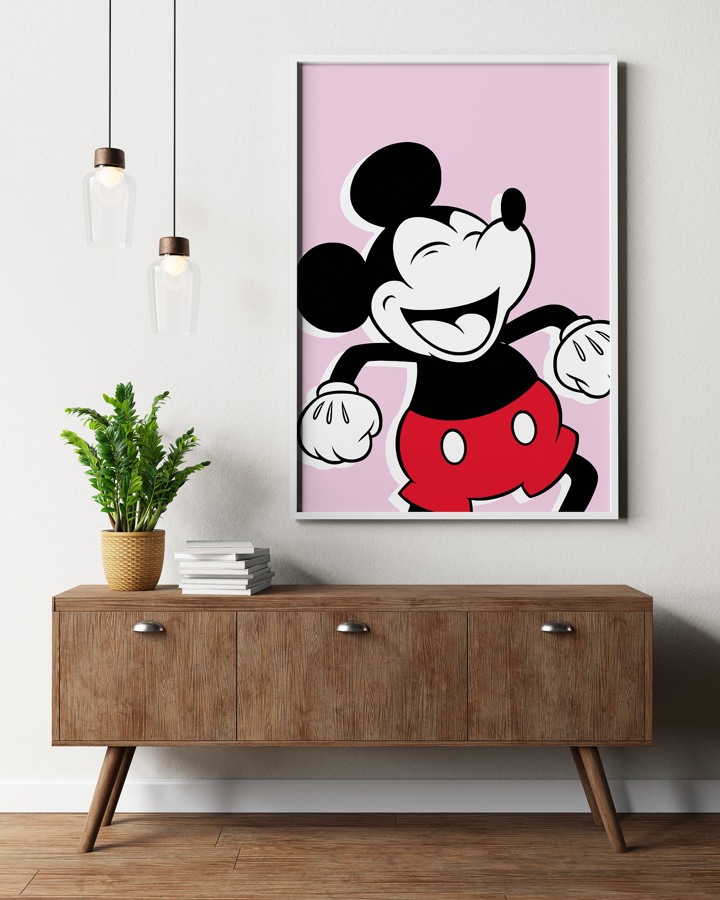 Mickey Mouse Poster, Birthday Gift, Mickey Mouse Print, Kids Room Wall ...