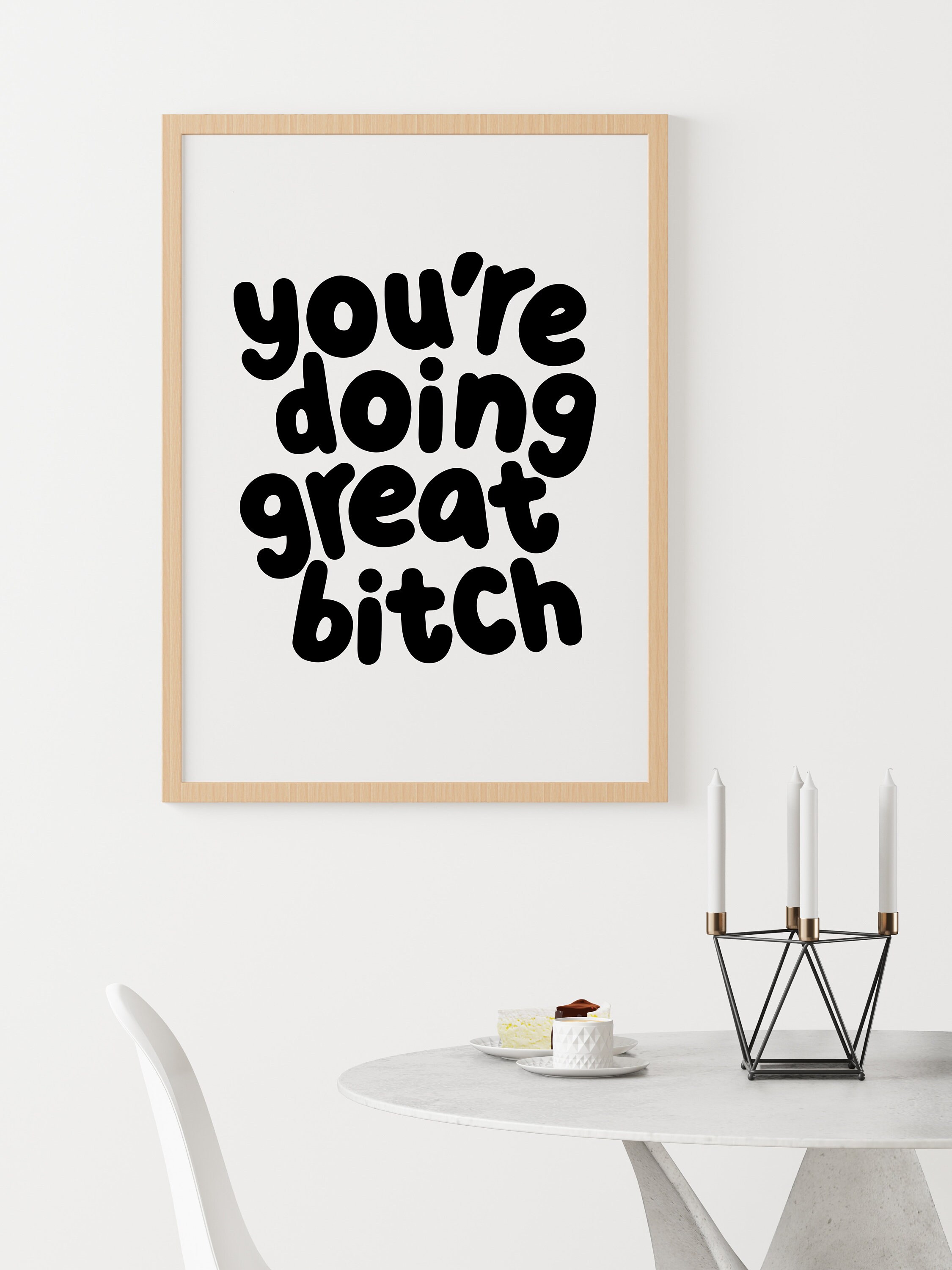 You're Doing Print, Inspirational Typography Wall Art (digital Download ...