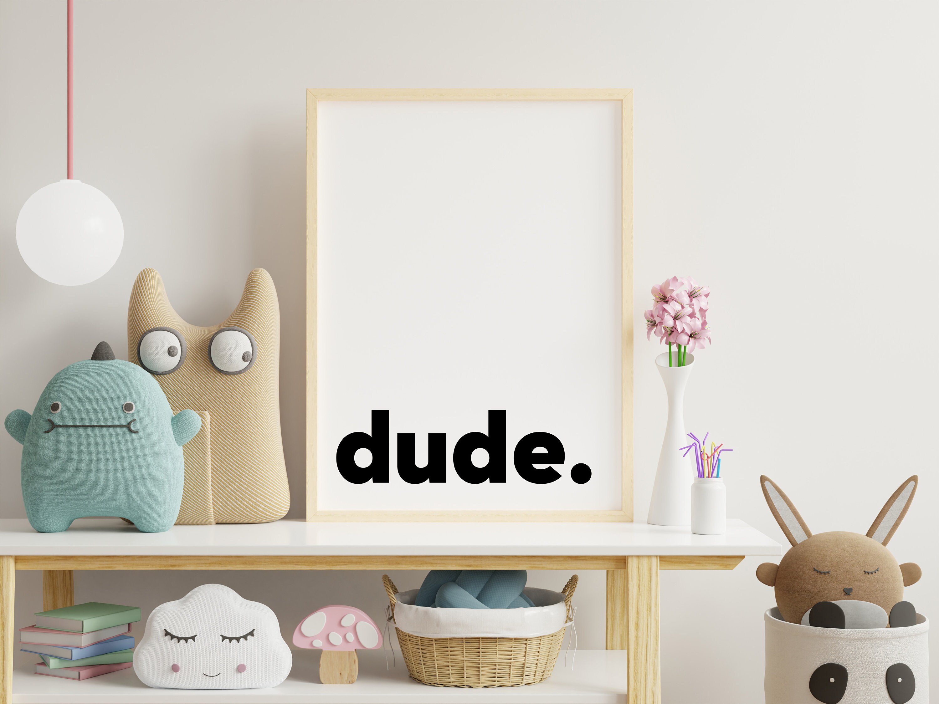 Dude Poster Print, Minimalistic Typography Poster, Brothers Printable ...