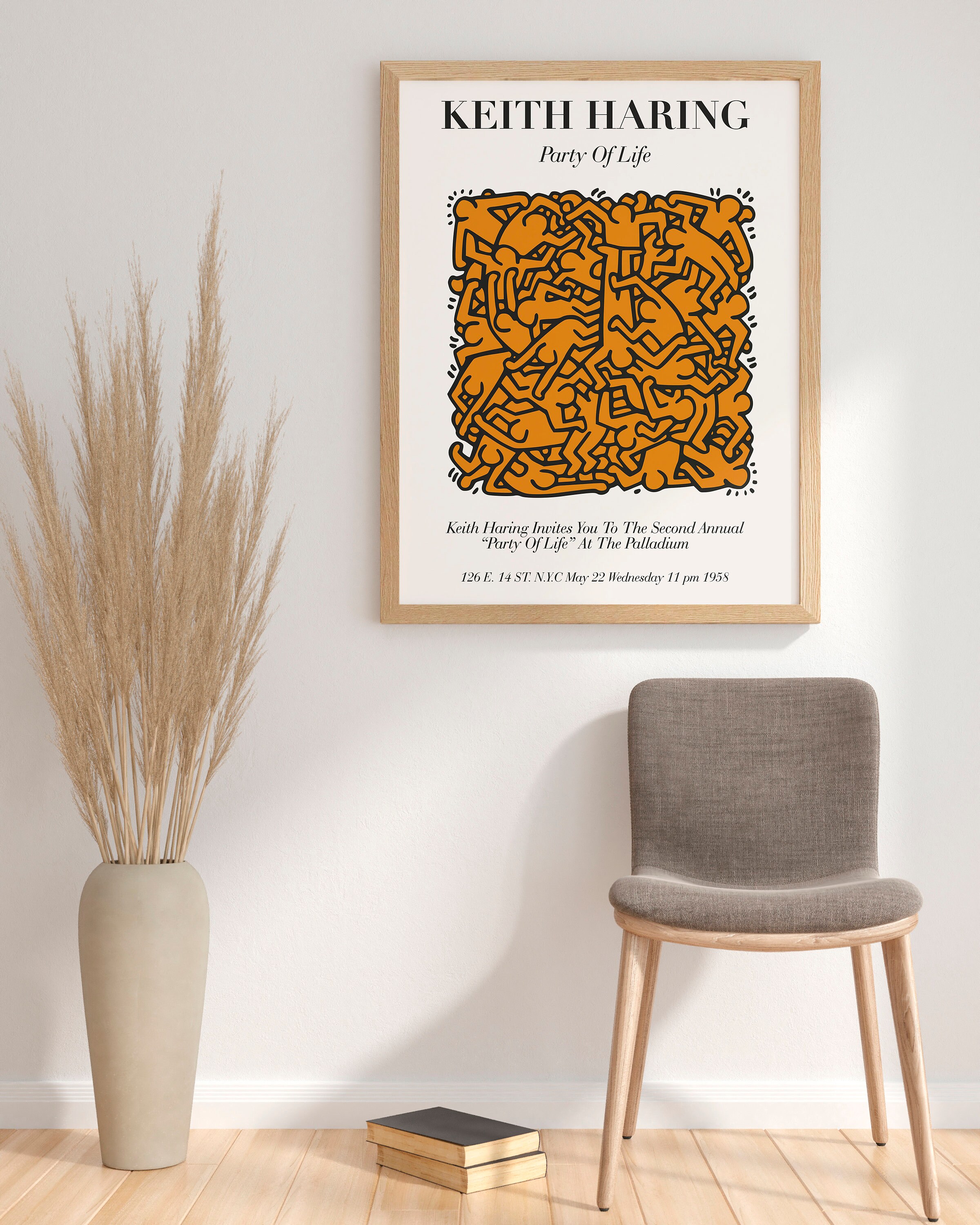 Keith Haring Party of Life Poster Keith Haring Art Exhibition | Etsy
