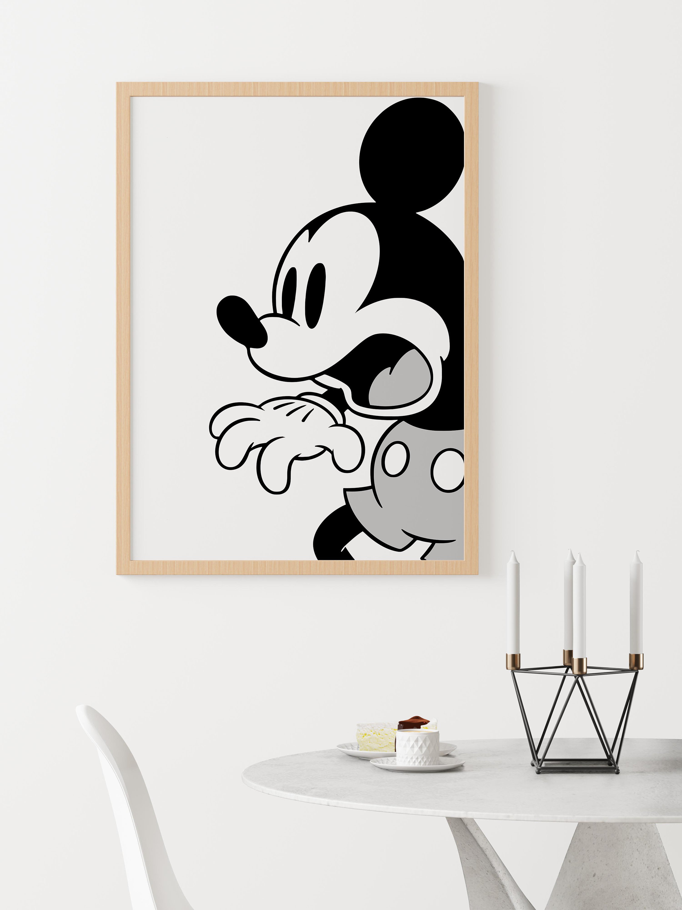Mickey Mouse Poster, Mickey Mouse Print, Kids Room Wall Art, Nursery ...