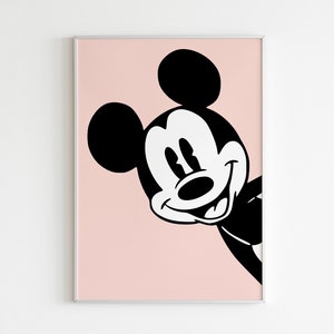Mickey Mouse Poster, Mickey Mouse Print, Kids Room Wall Art, Nursery ...