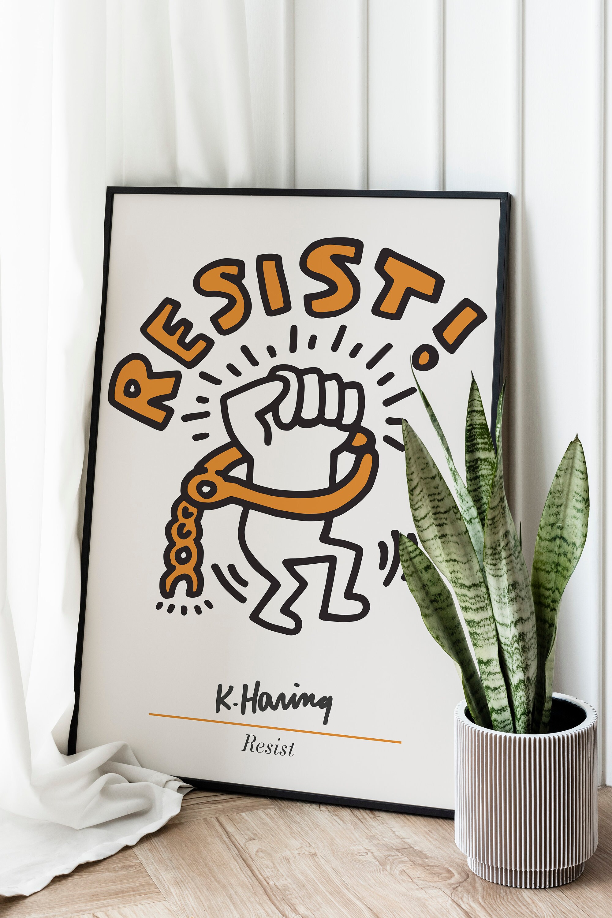 Keith Haring Resist Exhibition Poster, Museum Poster Print, Vintage ...