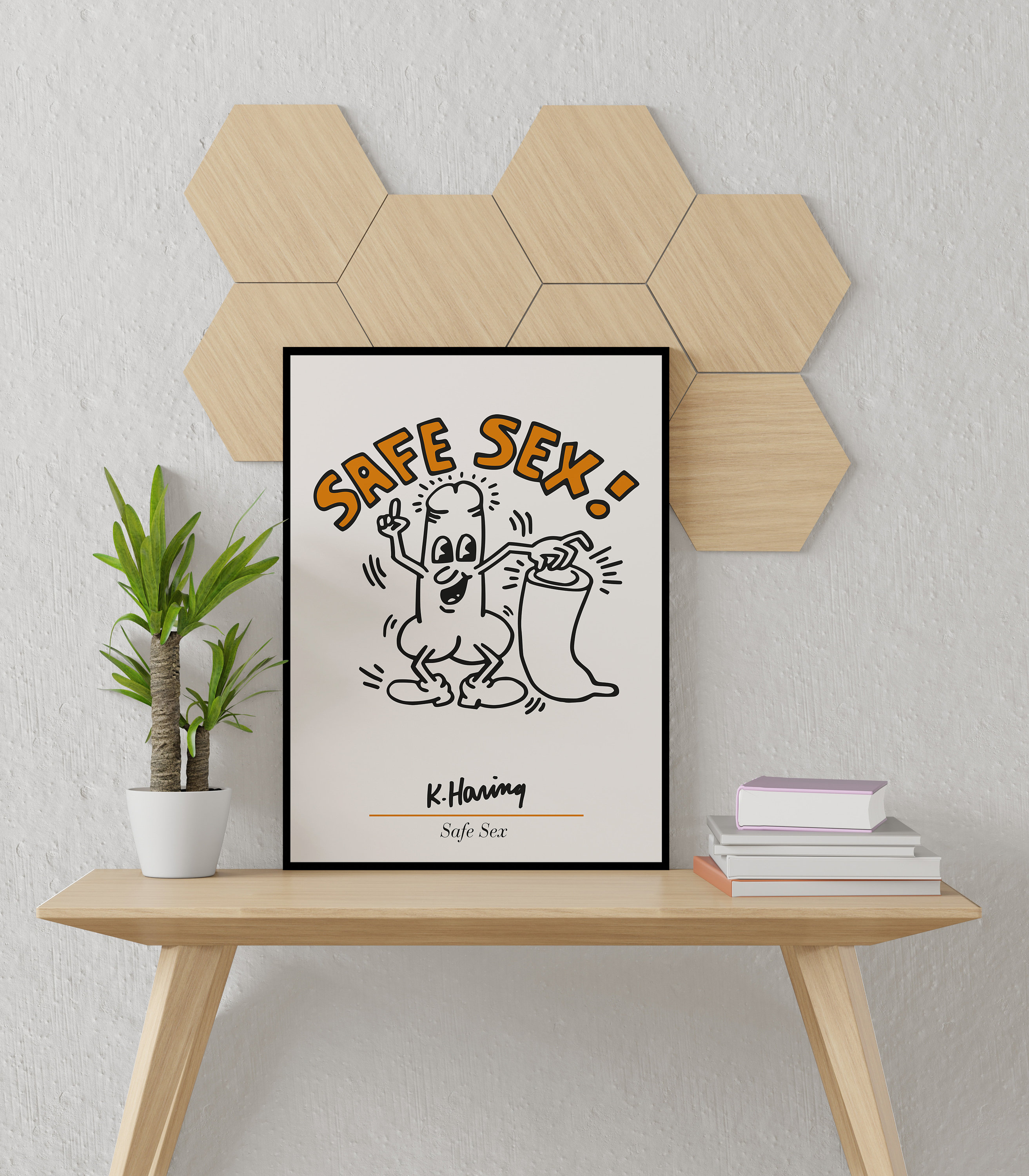 Keith Haring Safe Sex Poster, Museum Poster Print, Vintage Gallery ...