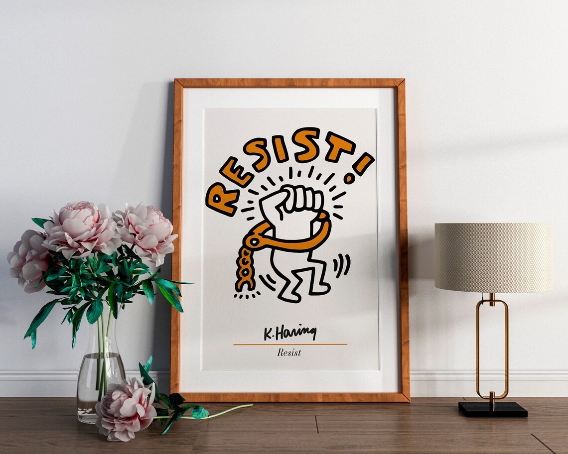 Keith Haring Resist Exhibition Poster Museum Poster Print | Etsy