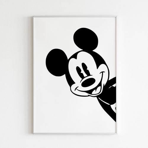 Mickey Mouse Poster Mickey Mouse Print Kids Room Wall Art - Etsy