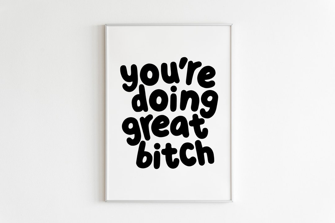 You're Doing Great Quote Print, Inspirational Typography Print ...